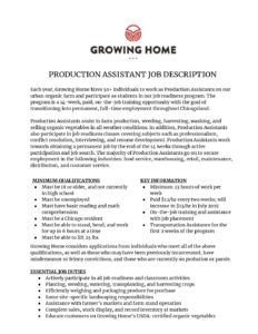 2019 PA Job Description | Growing Home